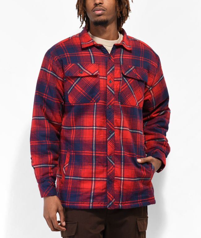 Dravus Quilt Red Plaid Flannel Jacket
