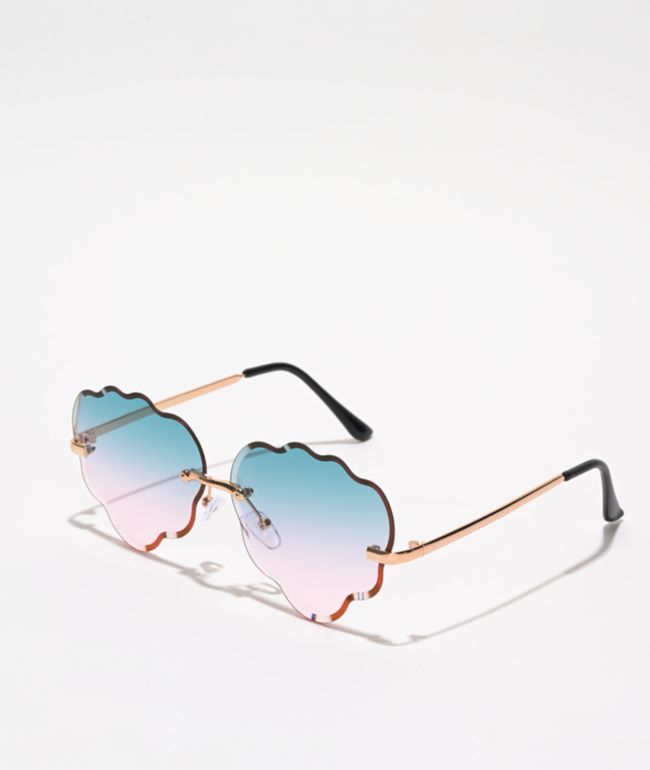 Pink Half Star Sunglasses