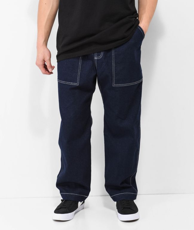 Element Wander Elastic Waist Blue Denim Jeans