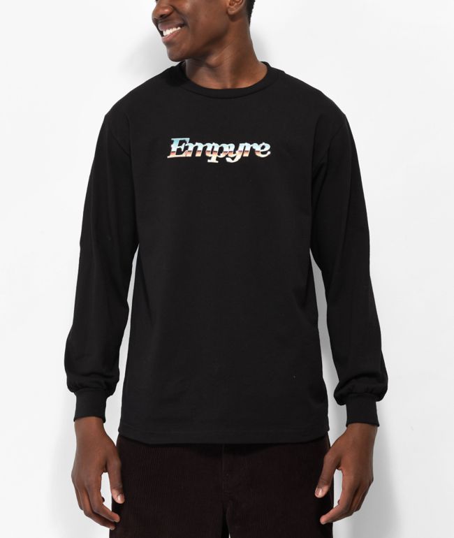 Empyre Red Graffiti Logo Black Long Sleeve T-Shirt