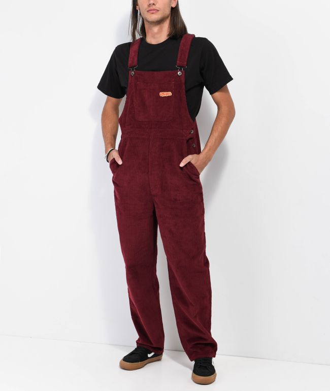 Empyre Curbed Maroon Corduroy Skate Overalls