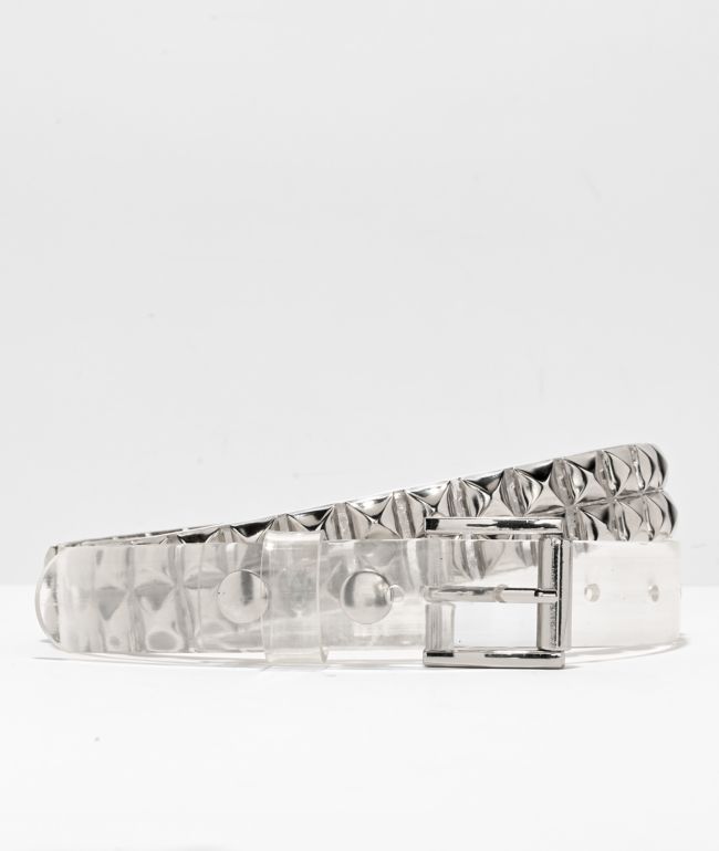 Empyre Val Clear & silver Studded Belt