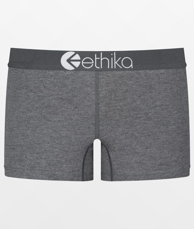 Ethika Basic Heather Grey Boyshort Underwear