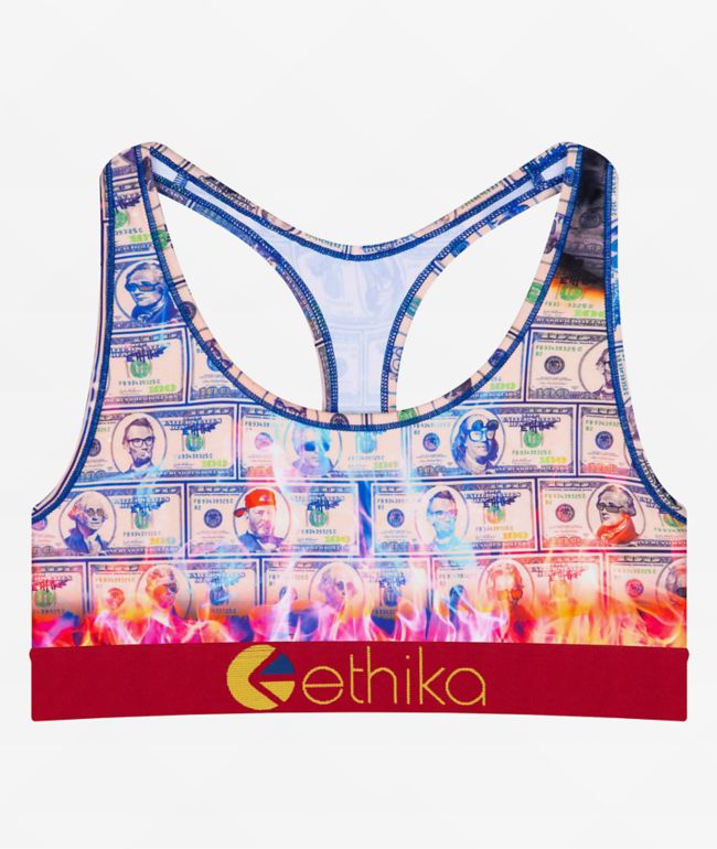 Ethika Neo Blue Garden Sports Bra