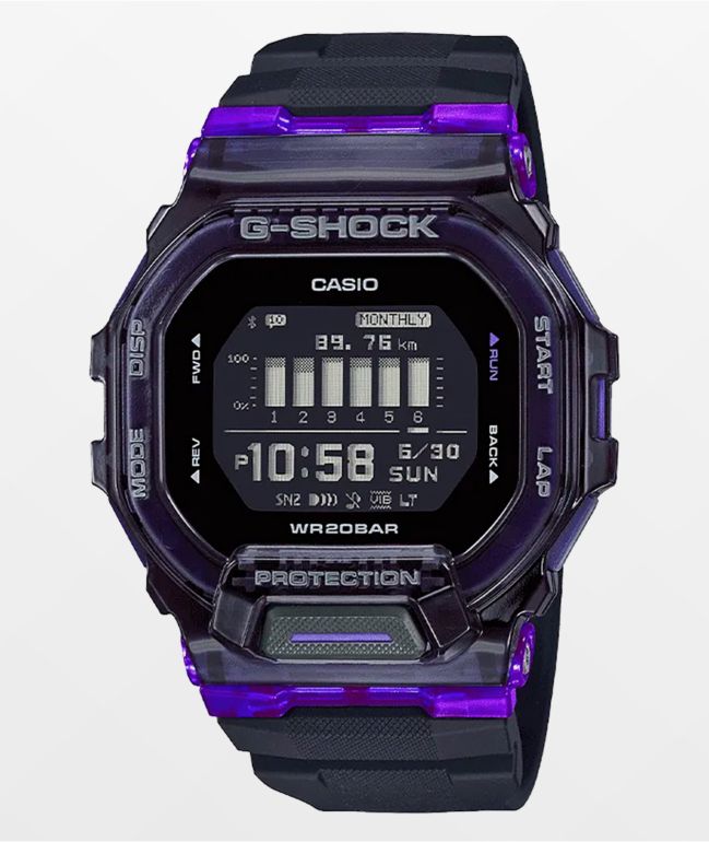 G-Shock GBD200 Black & Purple Digital Watch
