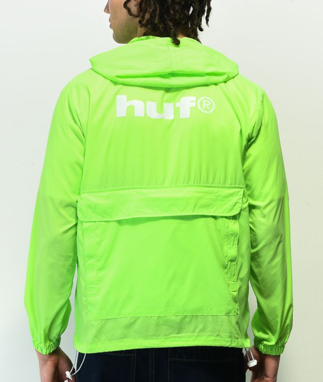 HUF Packable Neon Green Windbreaker Jacket