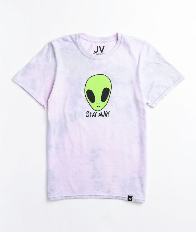 JV by Jac Vanek Stay Away Purple Tie Dye T-Shirt