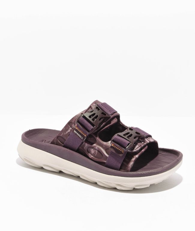 Merrell Hut Ultra Wrap Burgundy Slide Sandals Merrell Hut Ultra Wrap Burgundy Slide Sandals