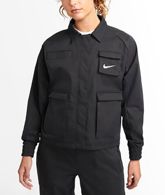 Nike Sportswear Essential Repel Black Windbreaker Jacket