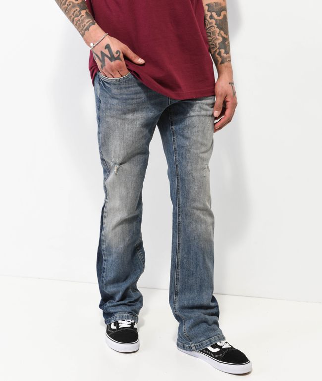 Ninth Hall Encino Signal Light Blue Flare Jeans