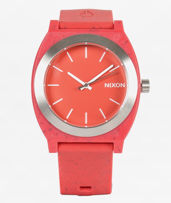Nixon Time Teller OPP Red Analog Watch