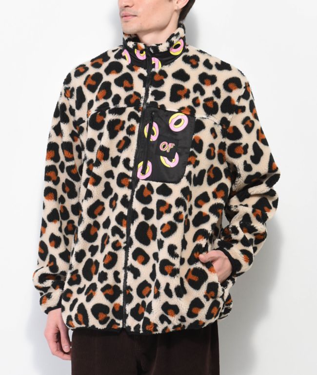 Odd Future Leopard Brown Fleece Jacket