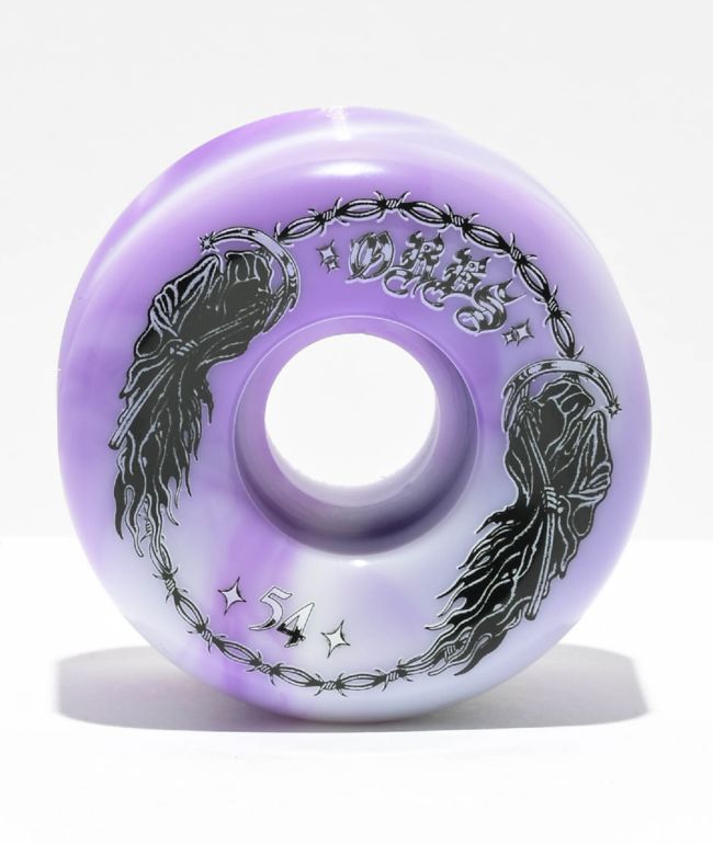 Orbs Wheels Specters Swirls Reaper 54mm 99a Purple & White Skateboard ...