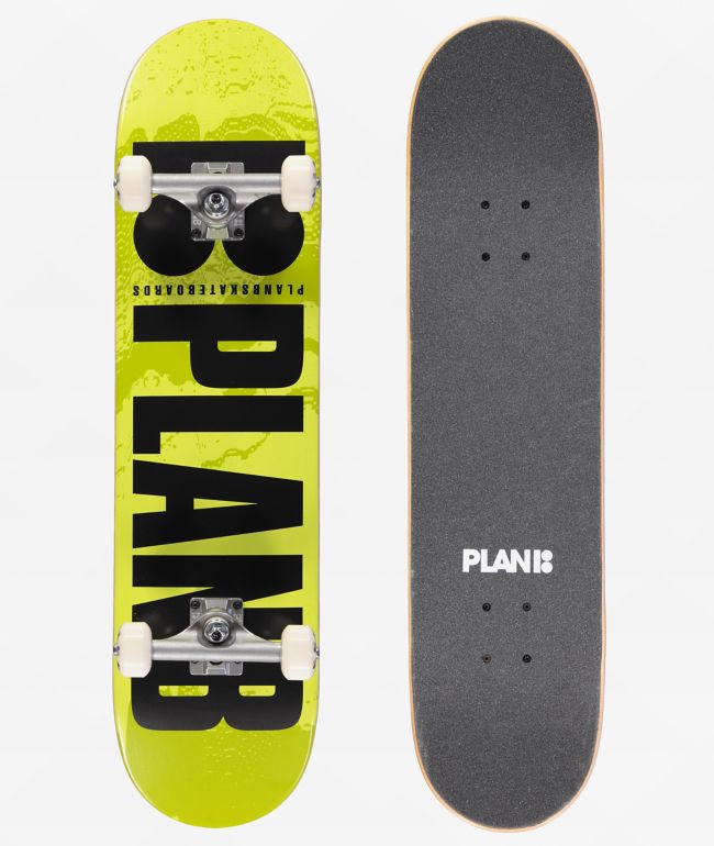 Plan B OG Team Metallic Black 8.0" Skateboard Complete