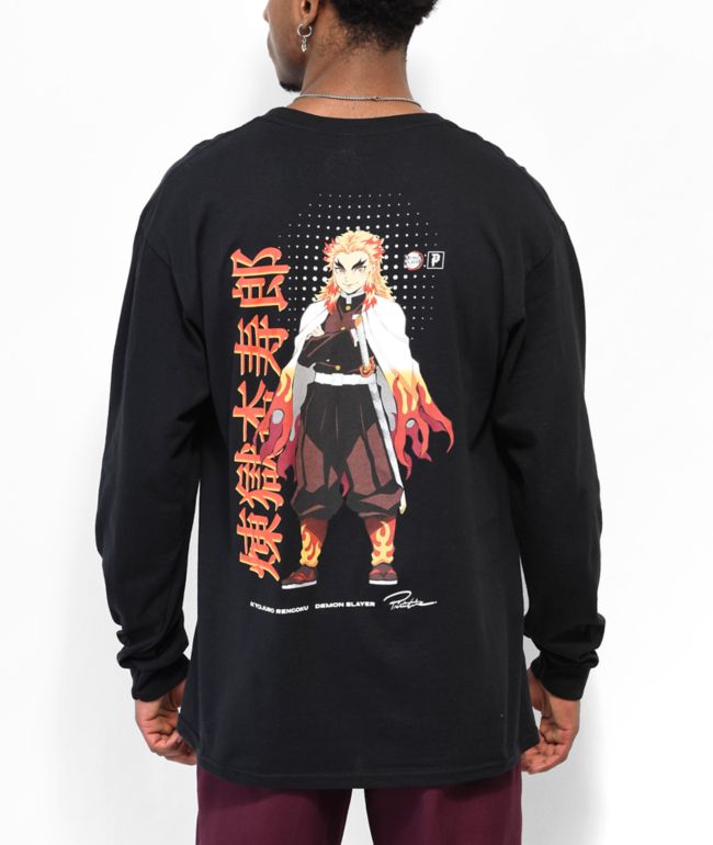 Primitive x Demon Slayer Kyojuro Black Long Sleeve T-Shirt