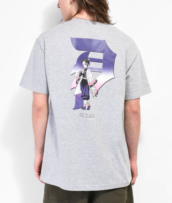 Primitive x Demon Slayer Shinobu Dirty P Grey T-Shirt