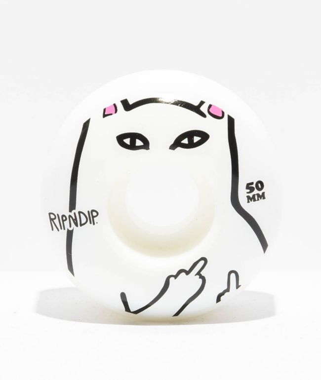 RIPNDIP Lord Nermal 50mm White Skateboard Wheels
