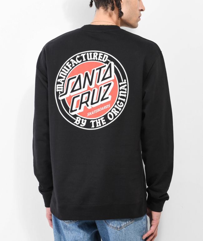 Santa Cruz Club Dot Black Crewneck Sweatshirt