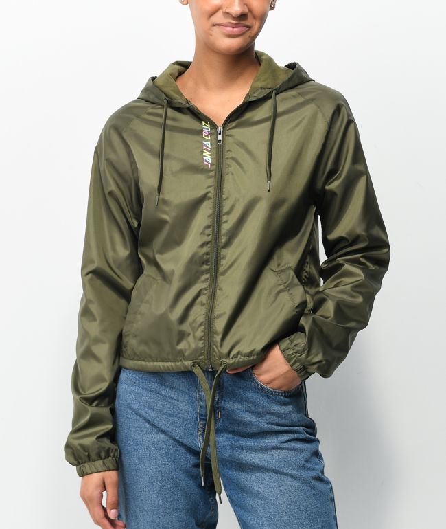 Santa Cruz Color Strip Embroidered Windbreaker Jacket