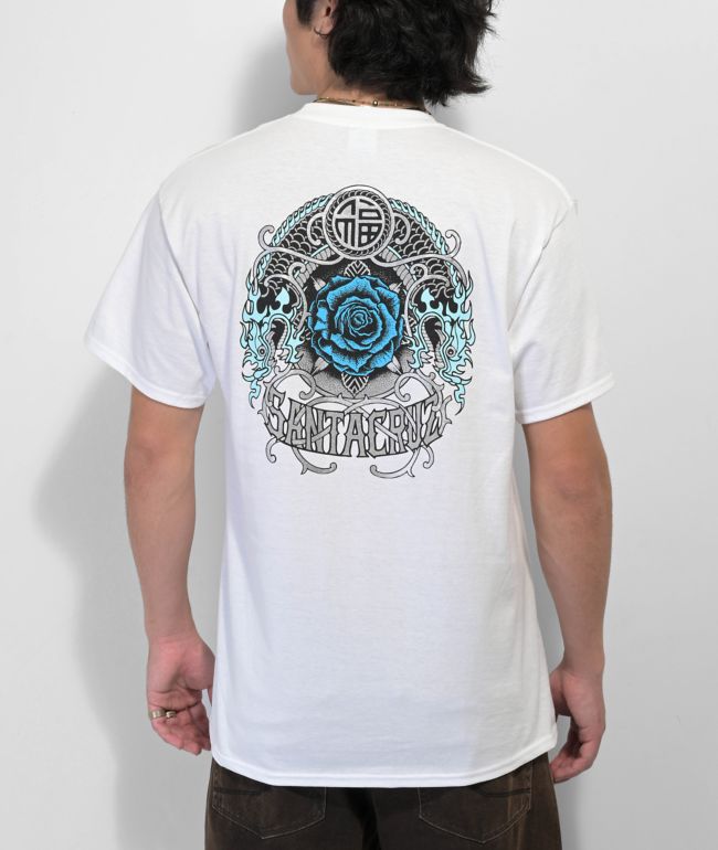 Santa Cruz Dressen Rose Crew 1 White T-Shirt