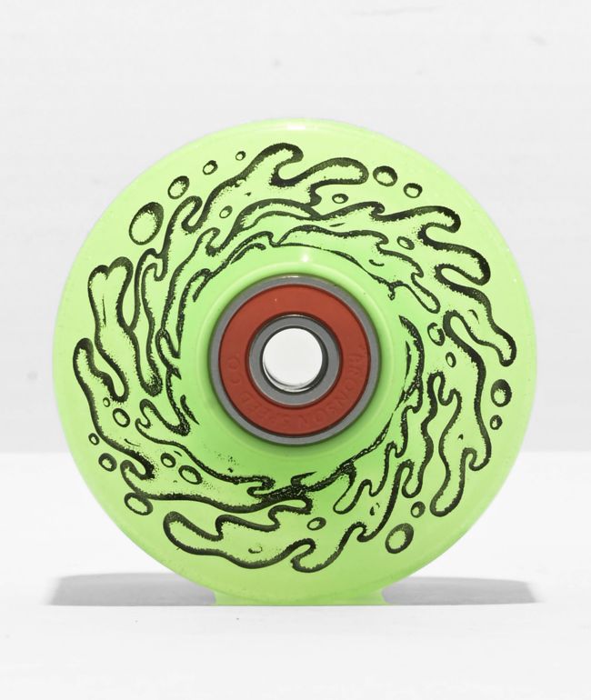 Slime Balls Light Ups 60mm 78A Green Glitter Skateboard Wheels