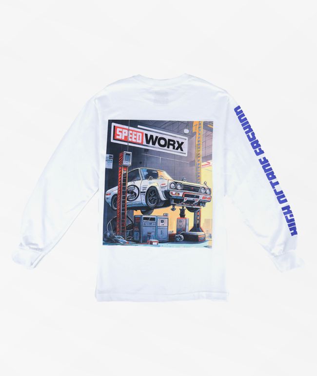 Speed Kills High Octane White Long Sleeve T-Shirt