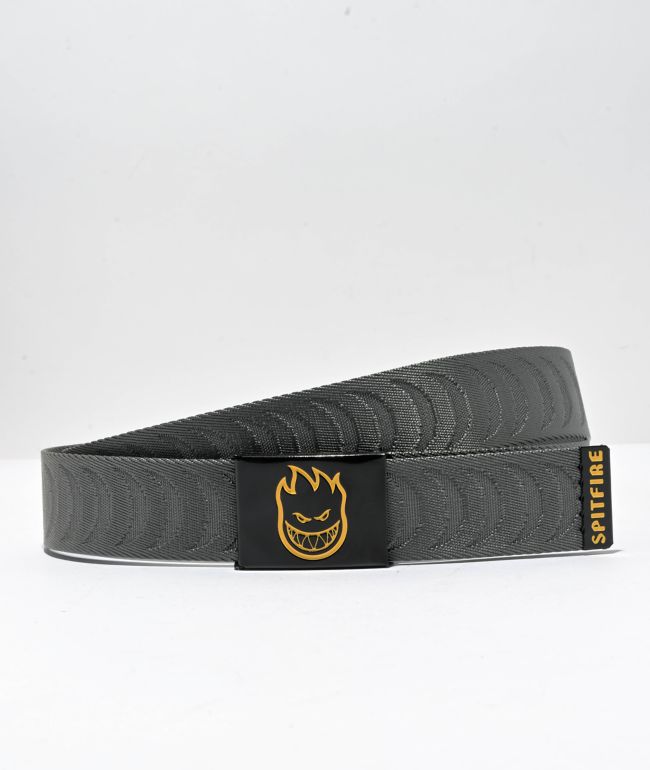 Spitfire Big Head Crescent Charcoal Web Belt