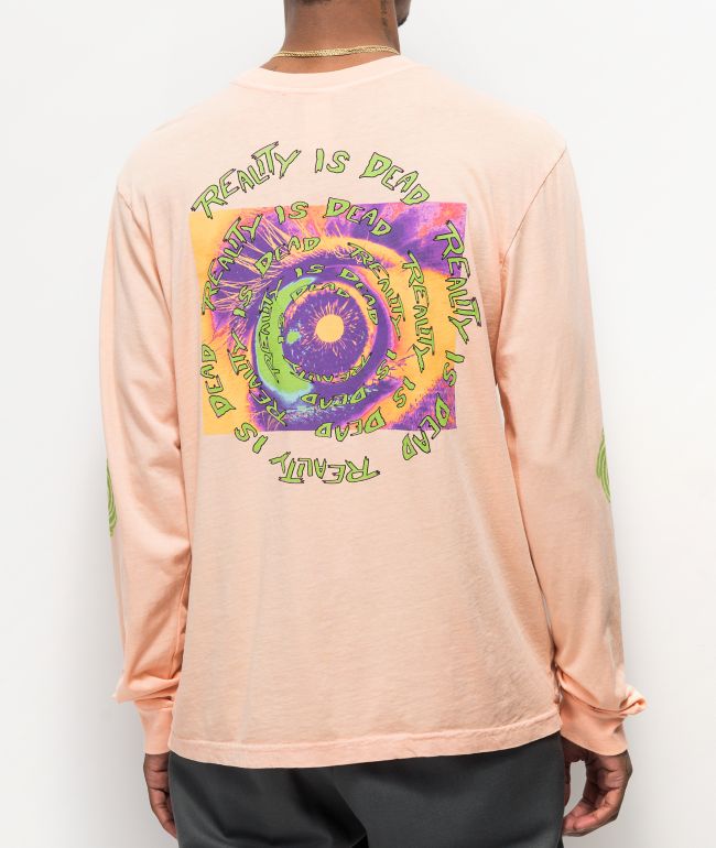 Teenage Reality Is Dead Peach Long Sleeve T-Shirt Teenage Reality Is Dead Peach Long Sleeve T-Shirt