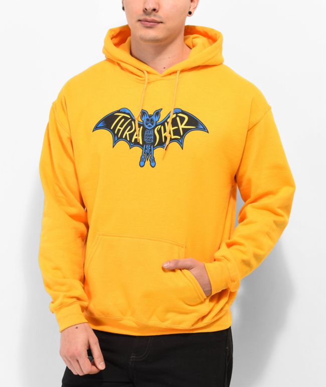 Thrasher Bat Gold Hoodie