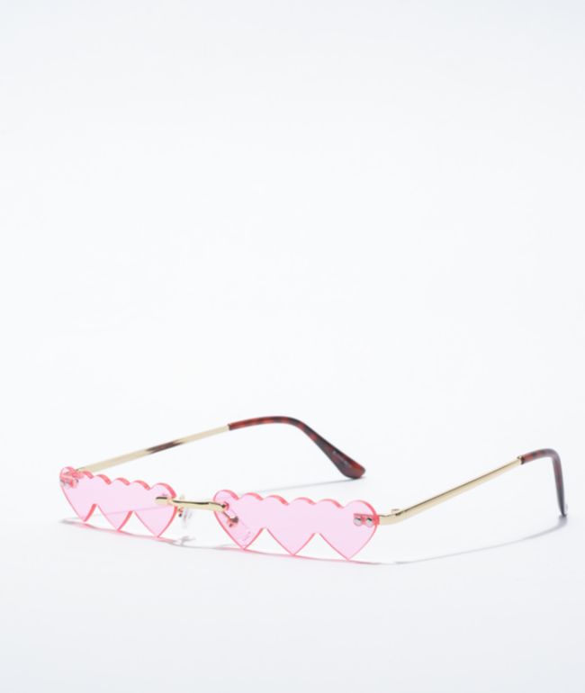 Pink Half Star Sunglasses