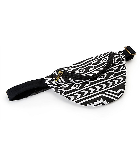 Black And White Pink Fanny Pack | semashow.com