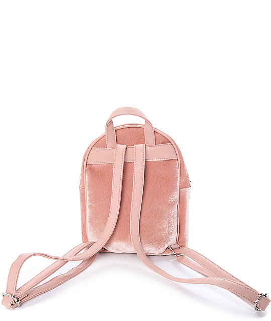 Blush Pink Velvet Mini Backpack | Zumiez