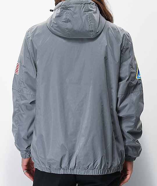 Members Only Space Suit Silver Reflective Pullover Jacket | Zumiez