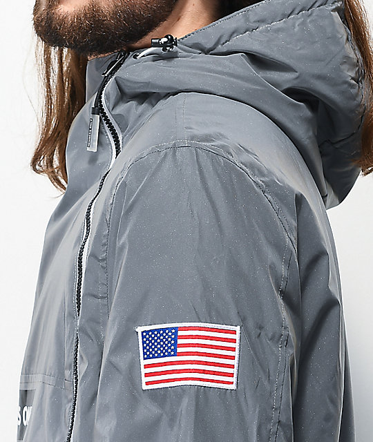 Members Only Space Suit Silver Reflective Pullover Jacket | Zumiez