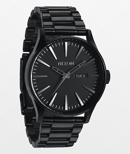 Nixon Sentry SS All Black Analog Watch | Zumiez