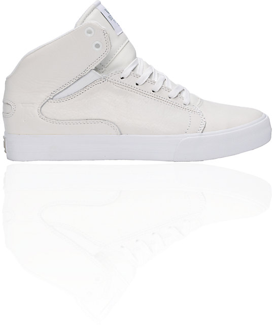 Supra TK Society Mid White Full Grain Shoes | Zumiez