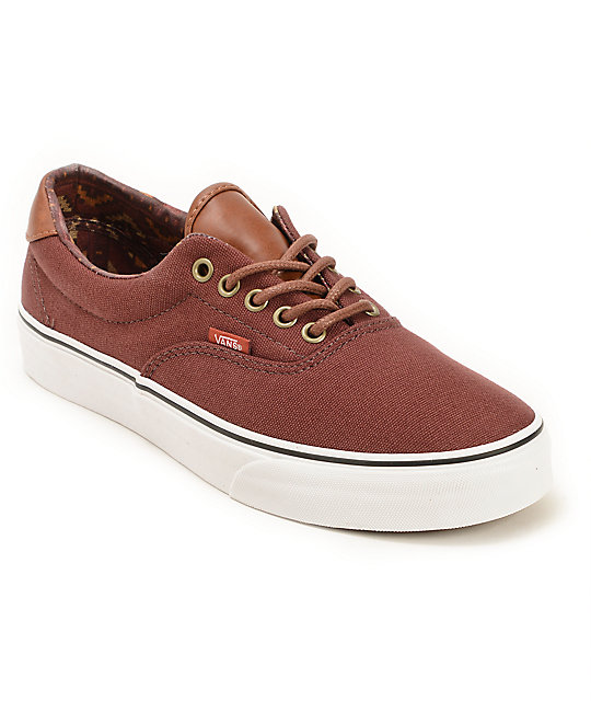 Vans Era 59 Bitter Chocolate & Tribe Rug Skate Shoes | Zumiez