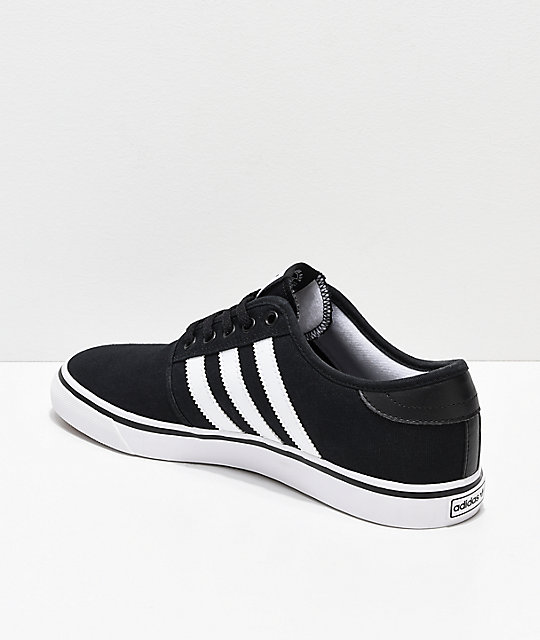 adidas Seeley Black & White Shoes | Zumiez