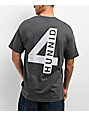 4Hunnid Logo Charcoal T-Shirt | Zumiez