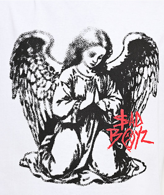 $AD BOYZ by Junior H Praying Angel White T-Shirt | Zumiez