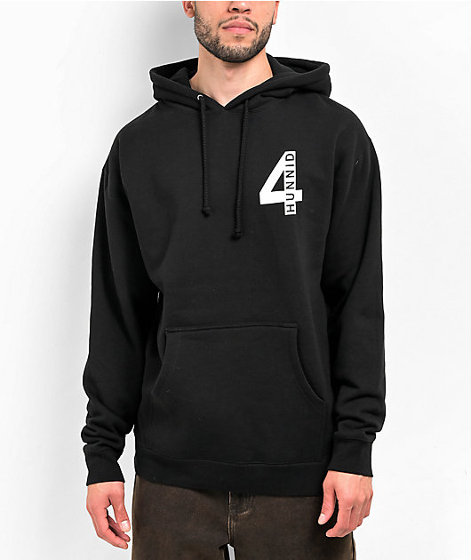 4 Hunnid Chrome Roses Black Hoodie | Zumiez