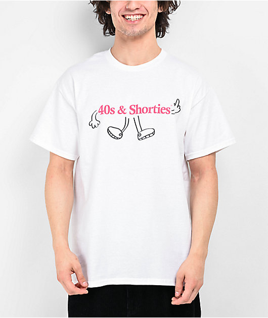 40s & Shorties Text Character White T-Shirt | Zumiez
