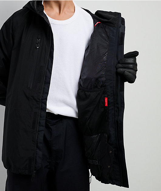 686 GORE-TEX Core Black Shell Snowboard Jacket | Zumiez