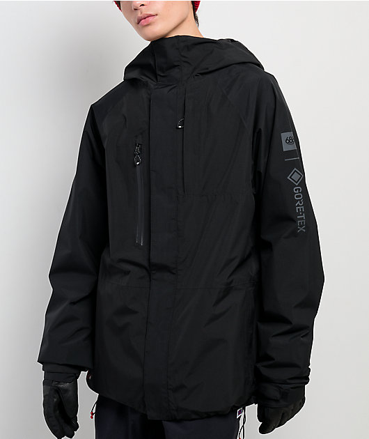 686 GORE-TEX Core Black Shell Snowboard Jacket | Zumiez