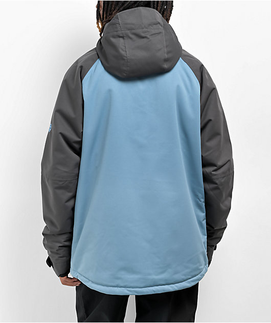 686 Geo Charcoal & Blue 10k Snowboard Jacket | Zumiez