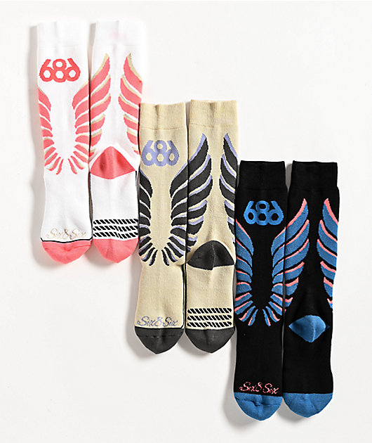 686 Liberta 3 Pack Snow Socks | Zumiez