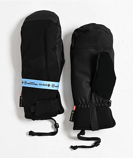 686 Linear GORE-TEX Black Snowboard Mittens | Zumiez