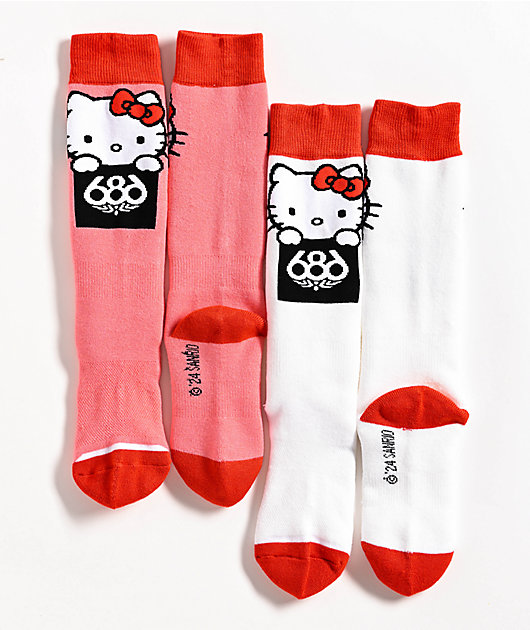 686 x Hello Kitty 2 Pack Snowboard Socks | Zumiez