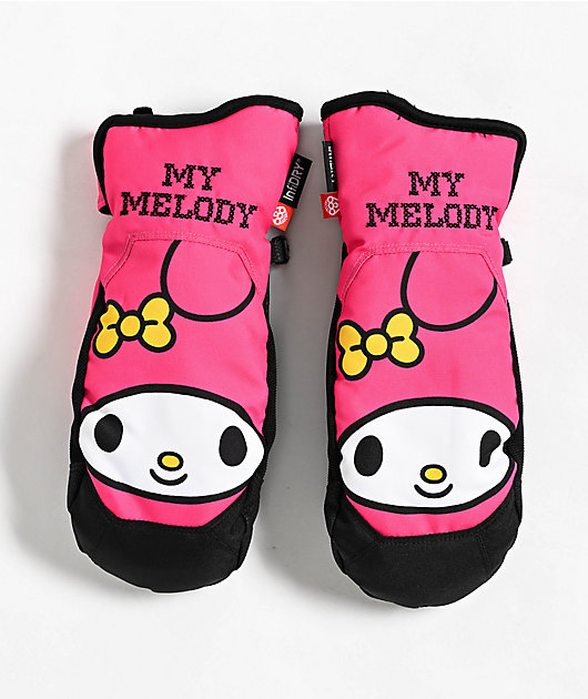686 x Hello Kitty Revel My Melody Pink Snowboard Mittens | Zumiez