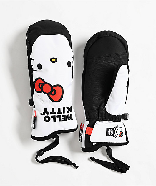 686 x Hello Kitty Revel White Snowboard Mittens | Zumiez